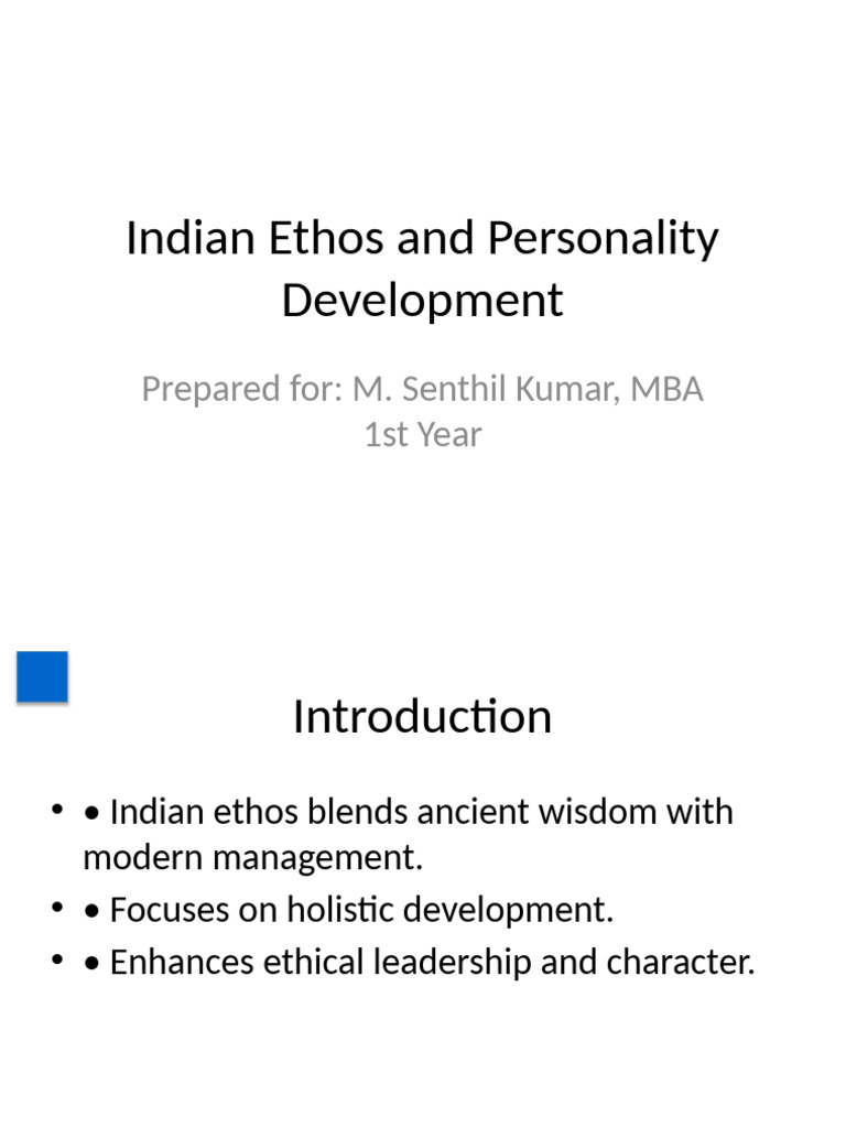 Enhanced Indian Ethos Personality Dev With Images | PDF