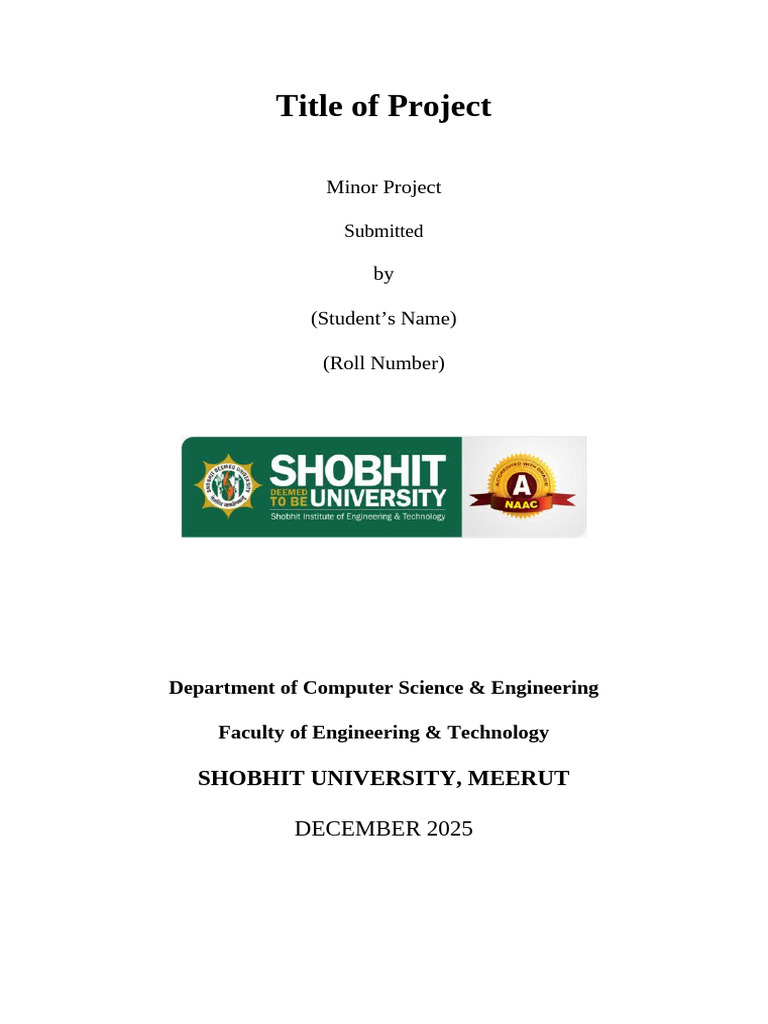 Minor Project Format | PDF | Dispersion (Optics) | International System ...