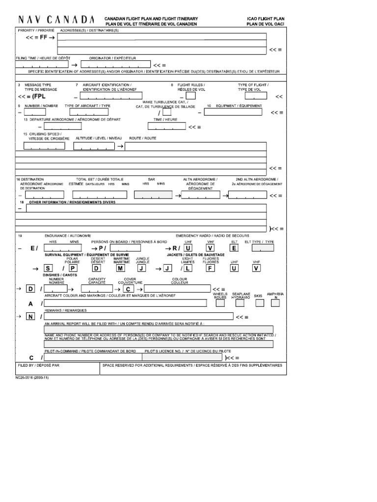Flight Plan Icao | PDF