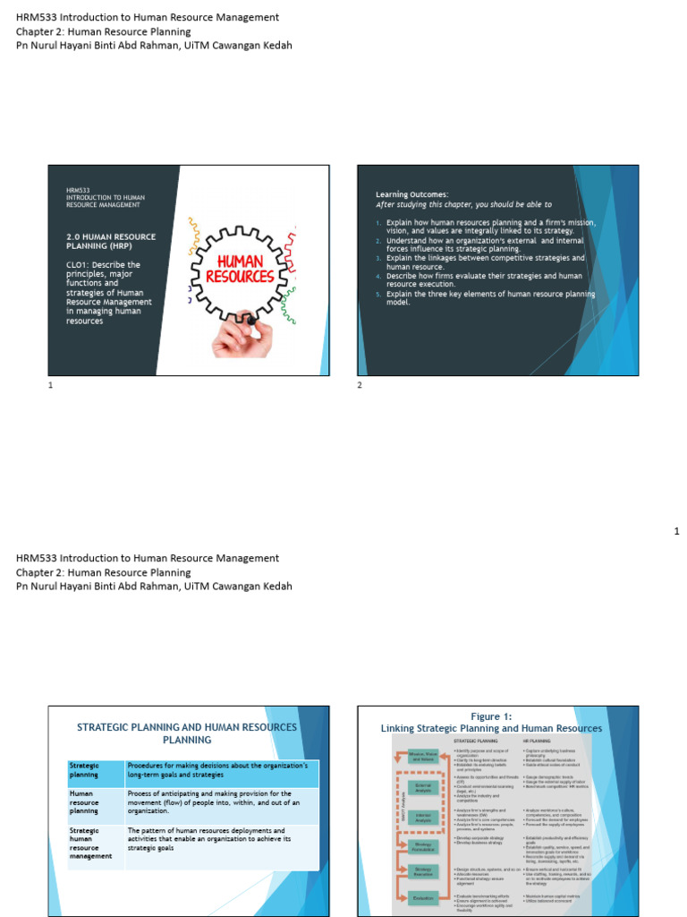 2.0 Human Resource Planning (Chapter 2) UFuture | PDF | Forecasting ...