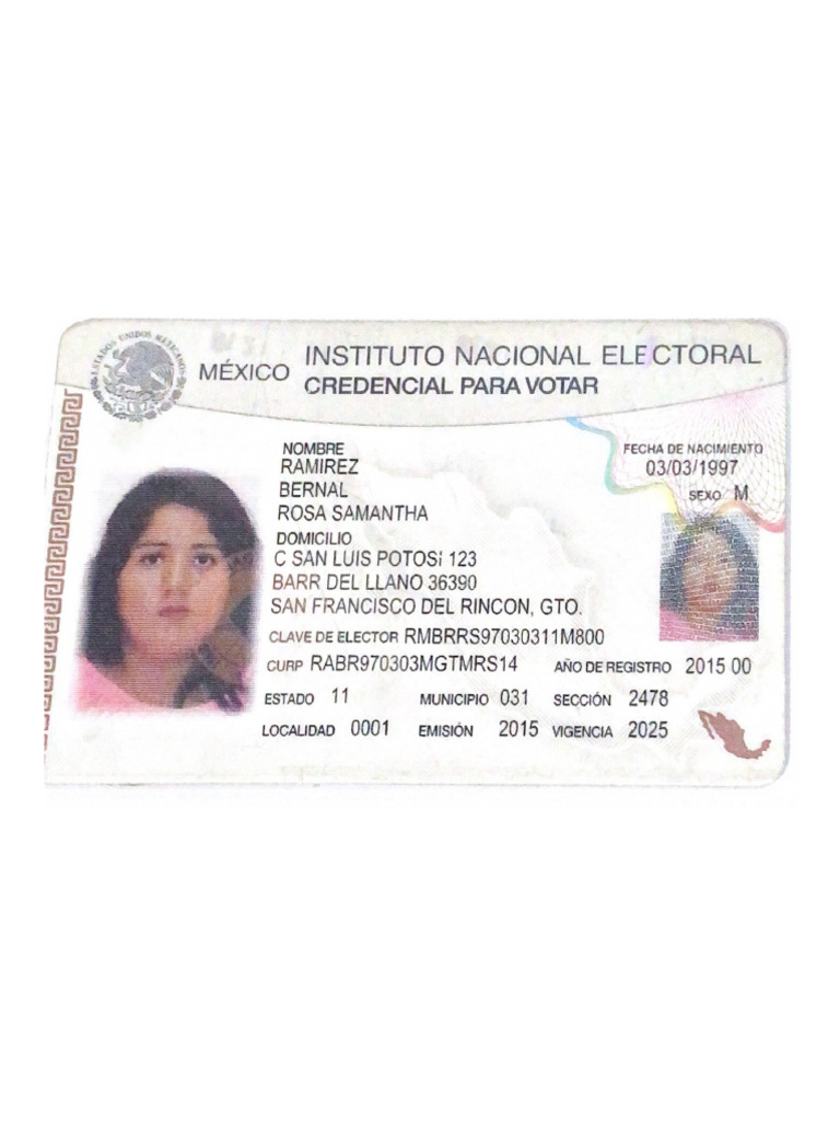 Credencial Para Votar | PDF