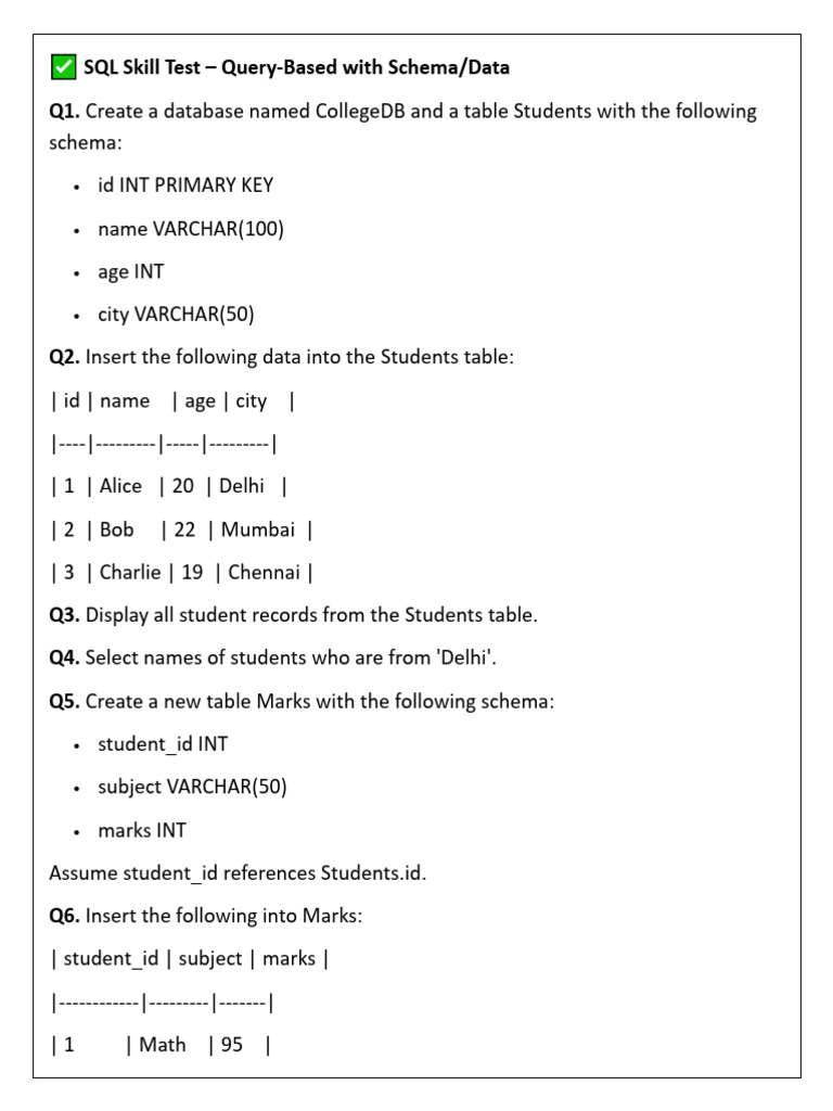 Rehan SQL Skill Test | PDF