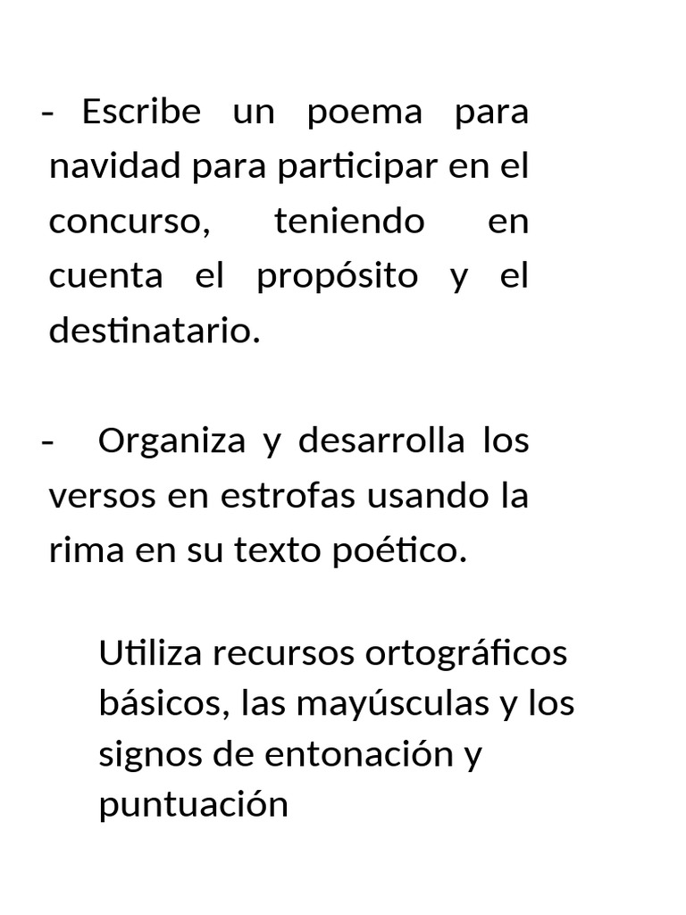 Escribe Un Poema para Navidad para Participar en El Concurso | PDF