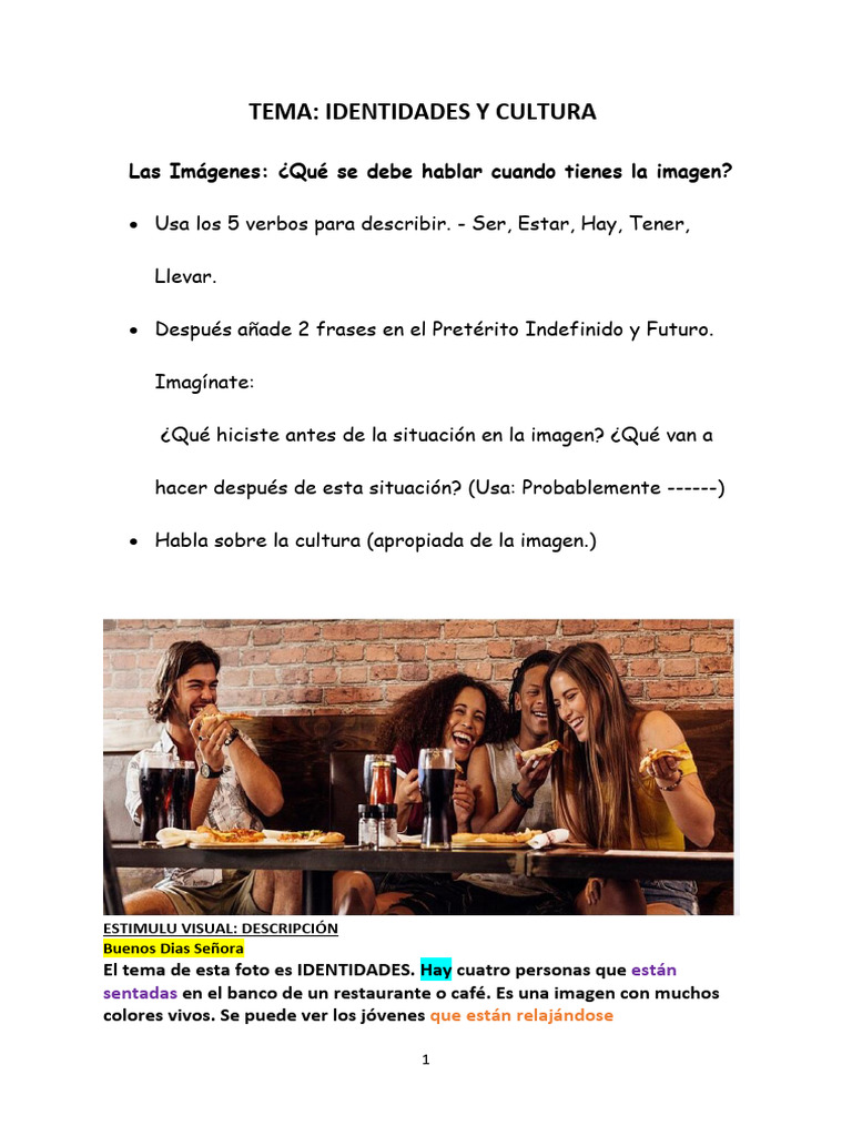 Tema Identidades - Write Up | PDF | Cocina española | Alimentos