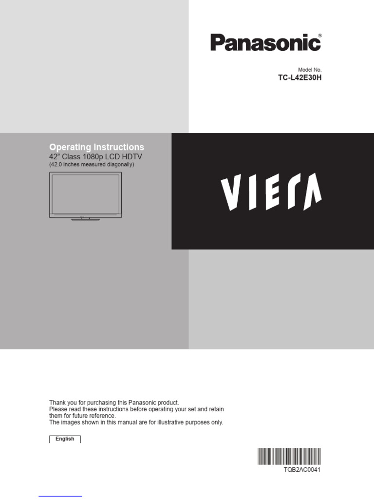 viera_tcl42e30h | PDF | Mains Electricity | Ac Power Plugs And Sockets