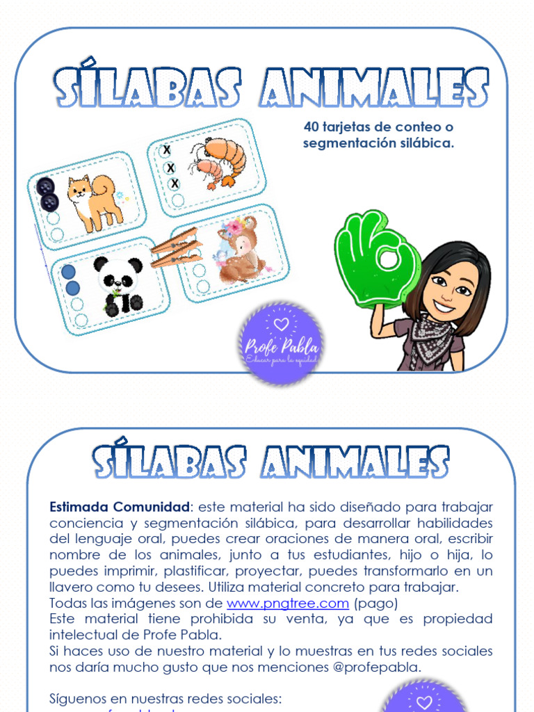 Sílabas Animales | PDF