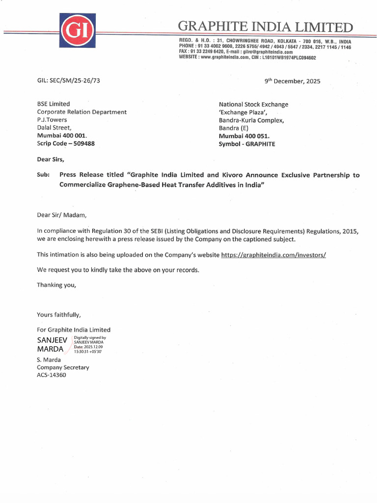 Graphite India Partners with Kivoro on Graphene Additives | PDF ...
