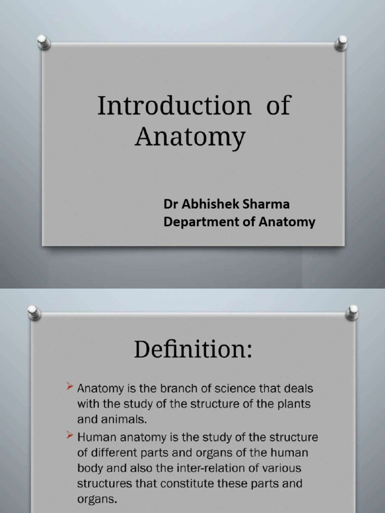 Introduction of Anatomy | PDF