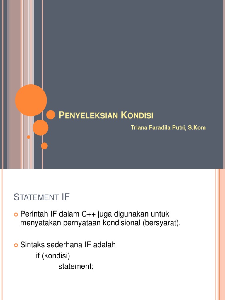 Penyeleksian Kondisi (Selection) | PDF | Komputer