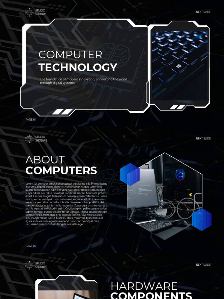 Black Sci Fi Computer Technology Presentation | PDF