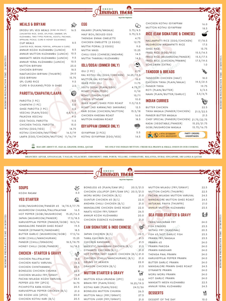 Indian Cuisine Menu in Doha, Qatar | PDF | Curry | Indian Cuisine