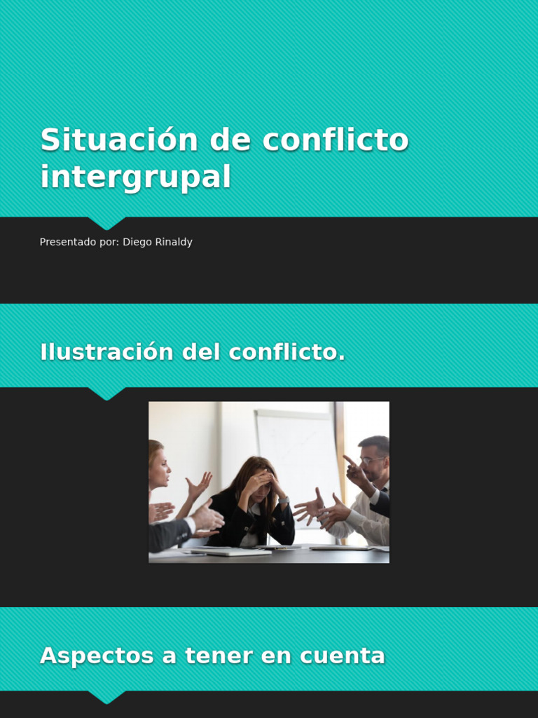Situación de Conflicto Intergrupal | PDF