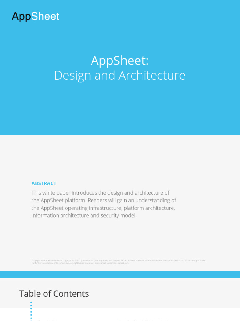 AppSheet Design and Architecture | PDF | Mobile App | Cloud Computing