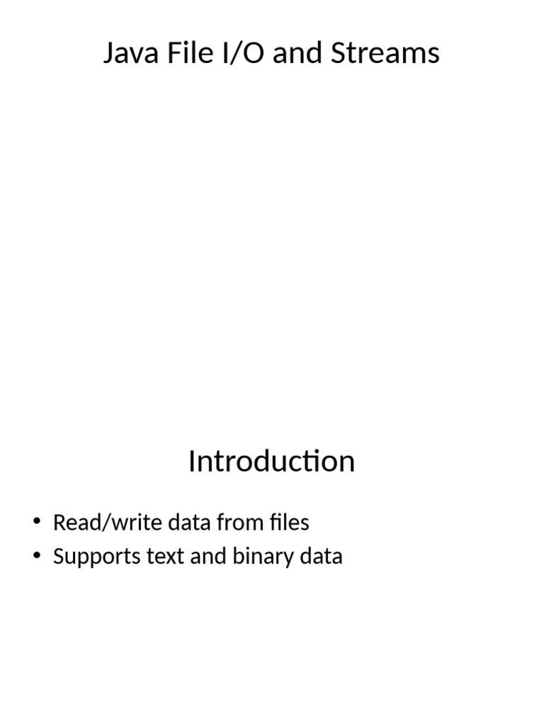 Java File IO | PDF