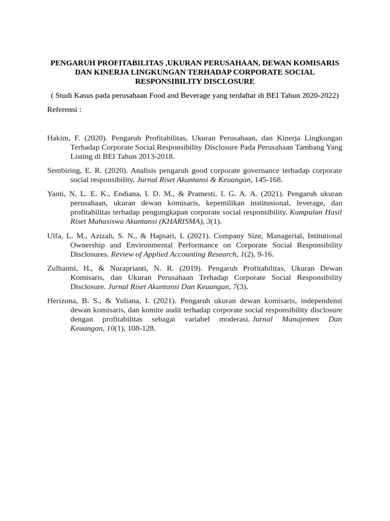 Nia Novia Putri - Pengaruh Good Corporate Governance | PDF