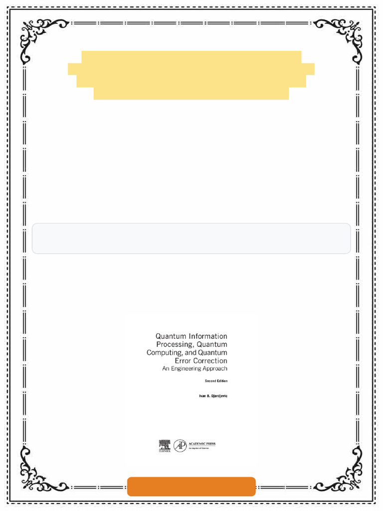 Quantum Information Processing, Quantum Computing, and Quantum Error ...