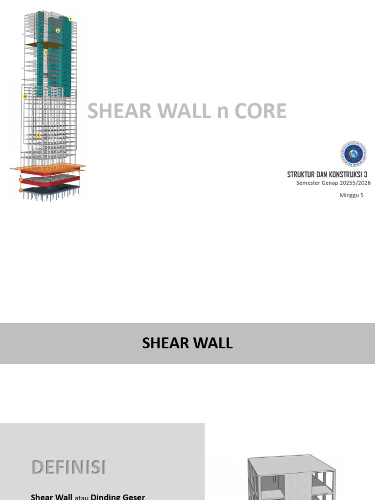 Struktur dan Fungsi Shear Wall dan Core | PDF