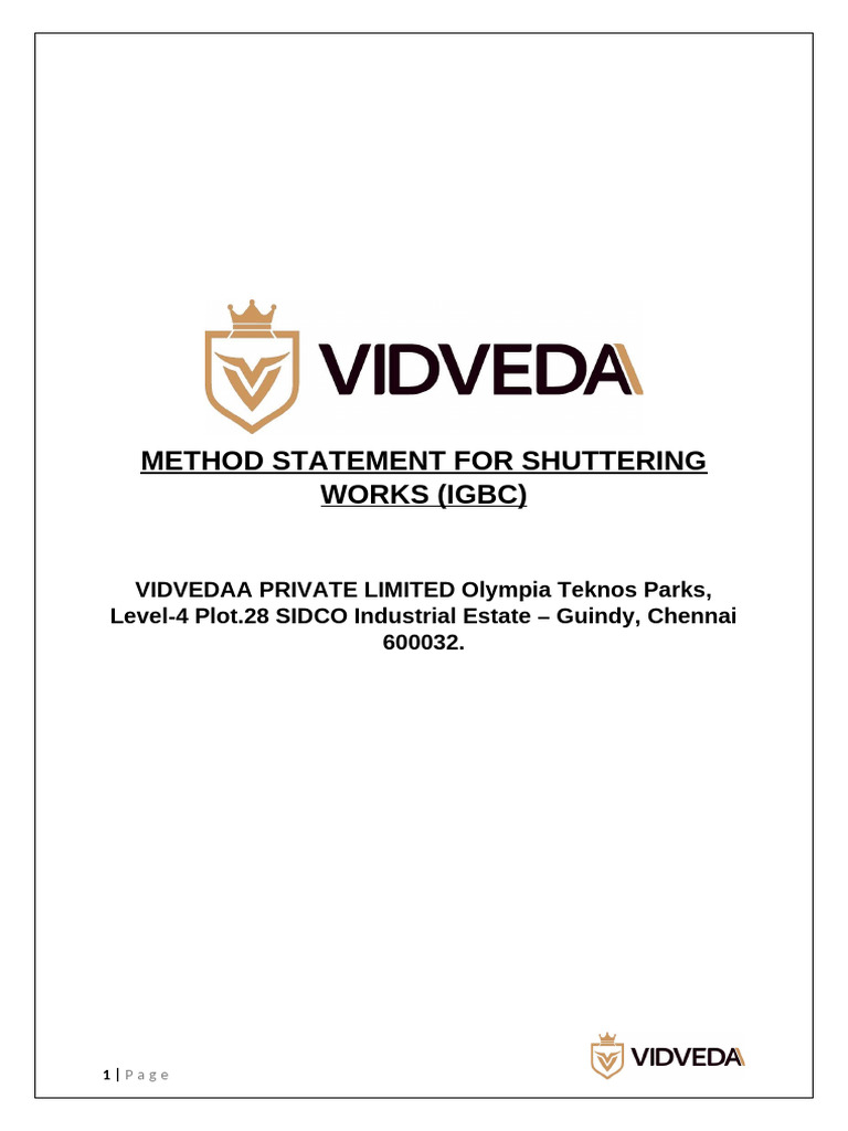 06 MS FOR SHUTTERING WORKS | PDF | Concrete | Materials