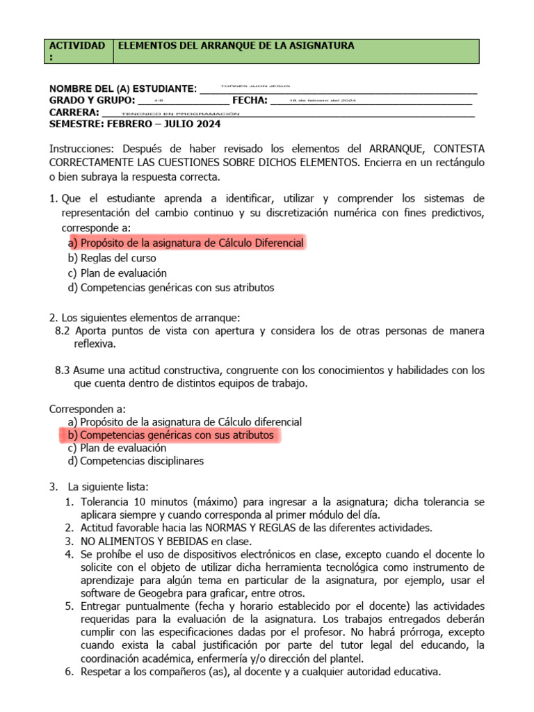 p1. Actividad_elementos de Arranque de La Asignatura. | PDF | Maestros