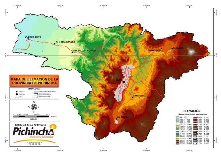 Mapa de Elevacion de Pichincha | PDF