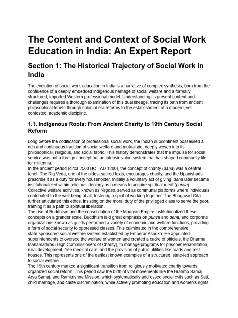 Social Work Education Evolution in India | PDF | Social Work | Mental ...
