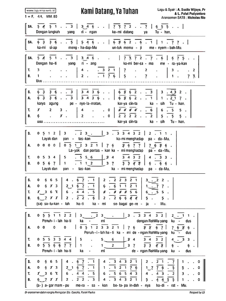 Kami Datang Ya Tuhan | PDF