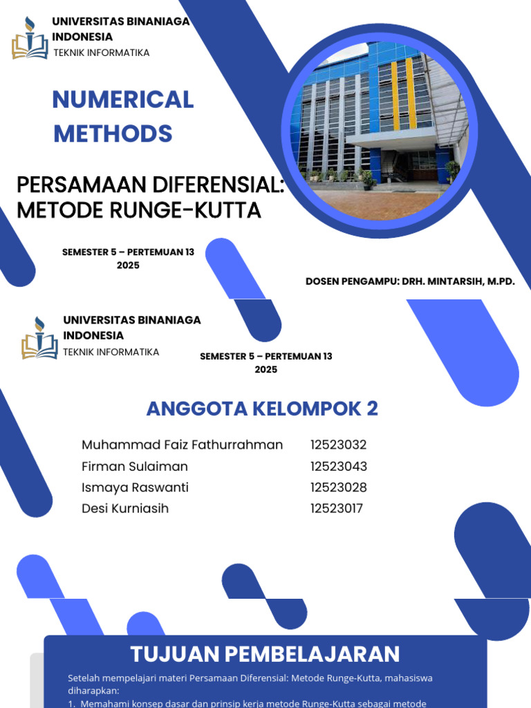 Numerical Methods Runge Kutta Kelompok 2 | PDF