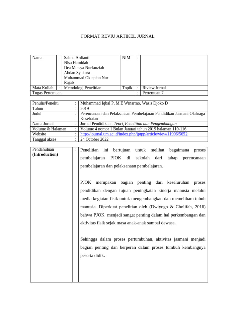 Salma Ardianti_2108406_Reviu Artikel Metodologi Penelitian | PDF