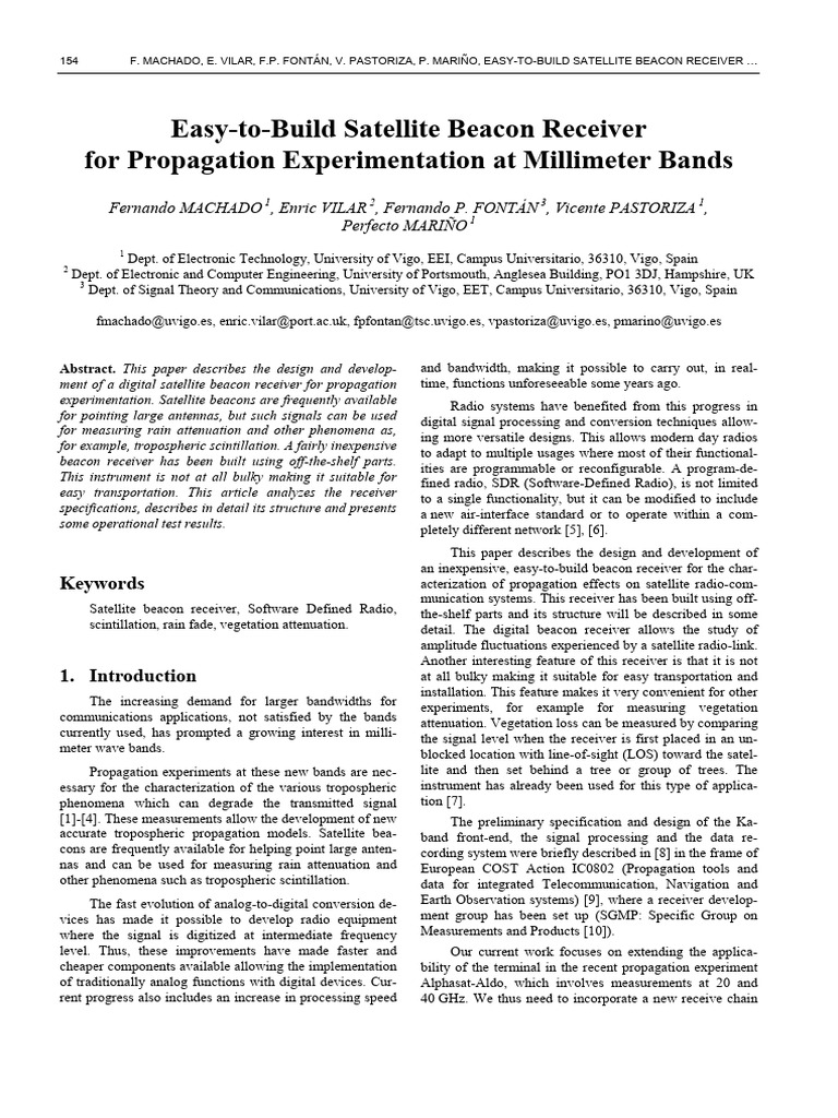 Easy Satellite Beacon Receiver Design | PDF | Decibel | Analog To ...