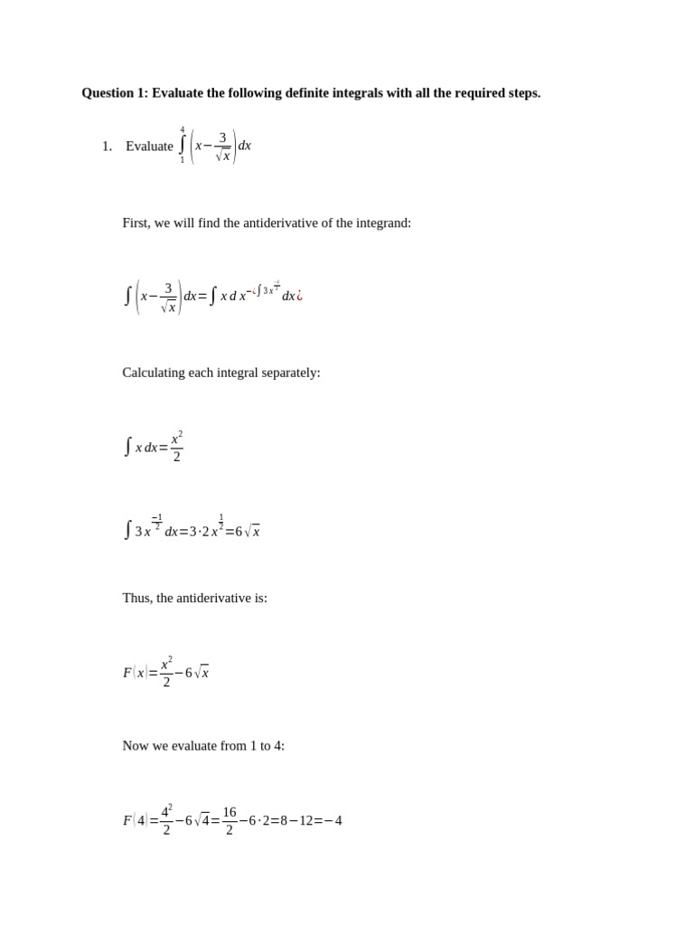 Definite Integral Evaluations Guide | PDF | Integral | Mathematical ...