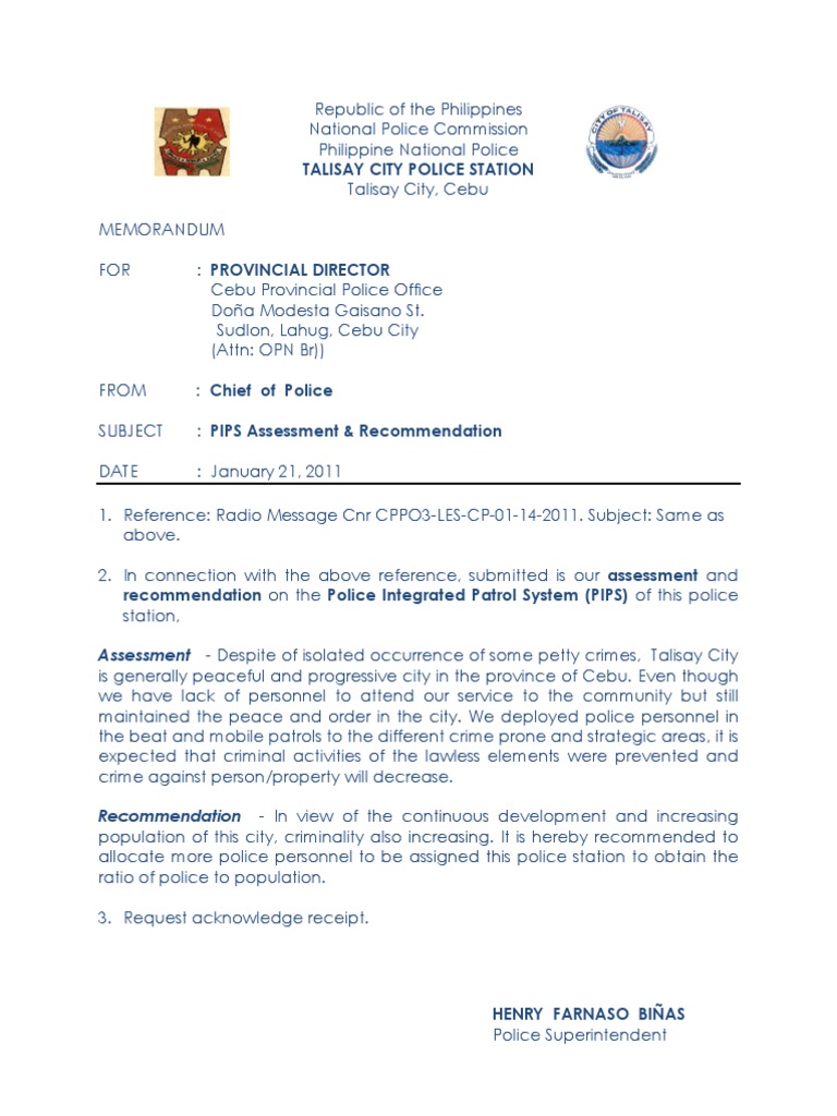 PIPS Assessment and Recommendations | PDF | Finance & Money Management