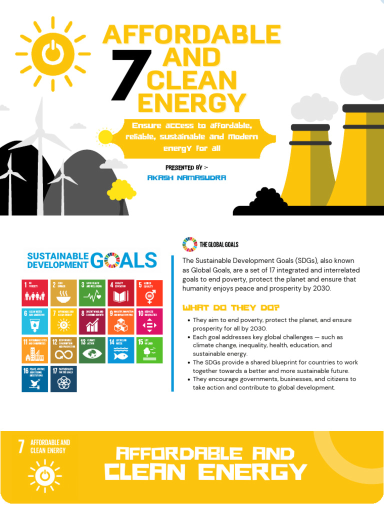 Affordable Clean Energy for All SDG 7 | PDF | Renewable Energy | Solar ...
