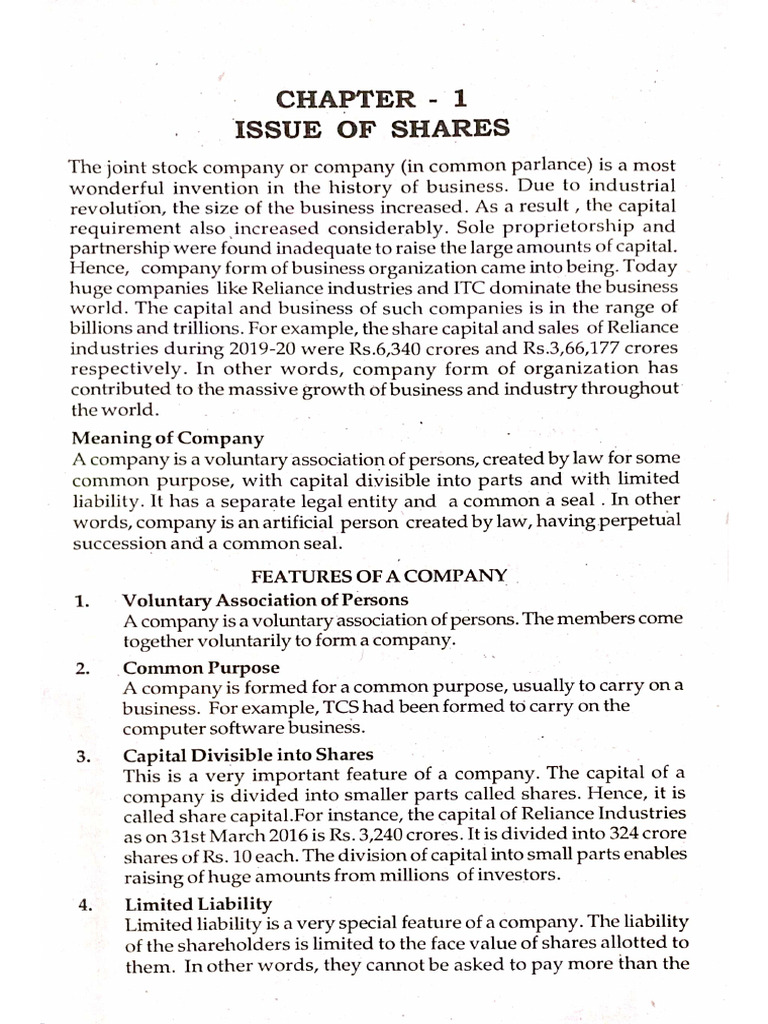 Issues of Shares | PDF