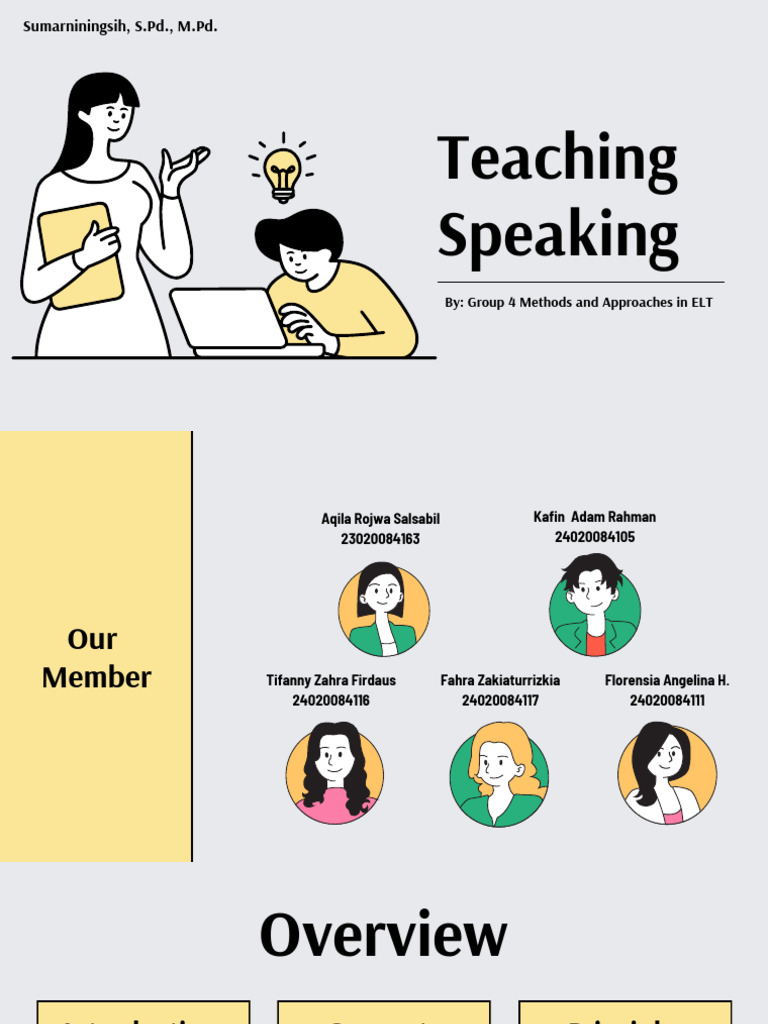 Effective Strategies for Teaching Speaking | PDF | Fluency | Vocabulary