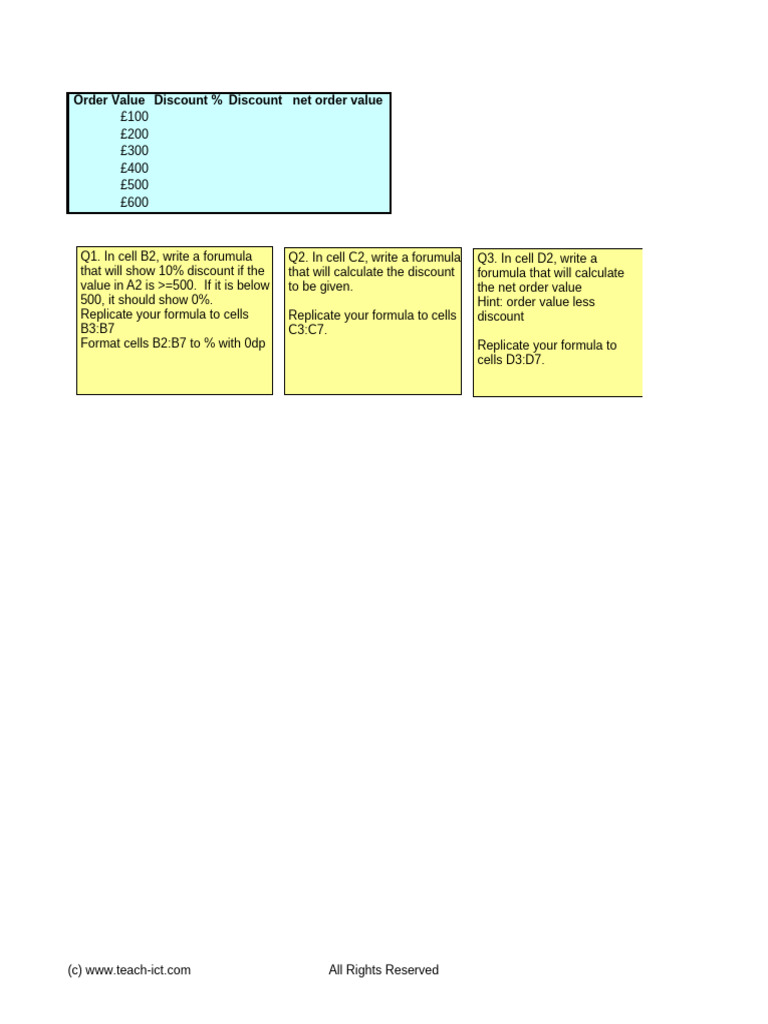 Excel Discount Calculation Guide | PDF