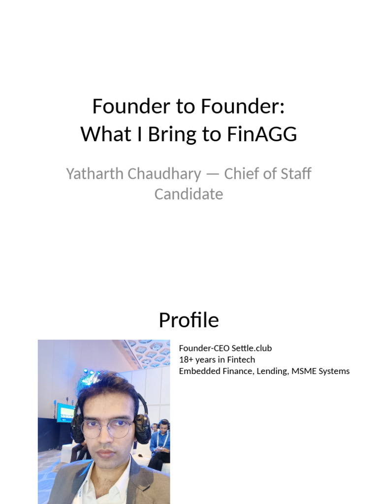FinAGG Candidate Profile: Yatharth Chaudhary | PDF