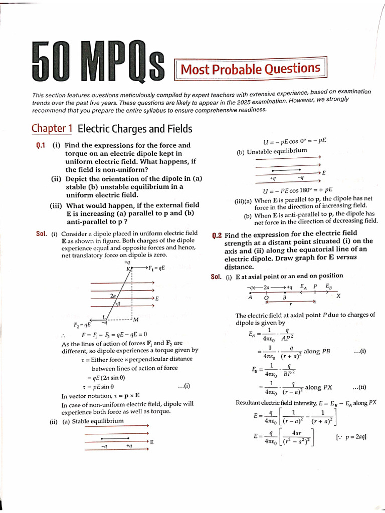 50 Mpqs Physics 2025 | PDF