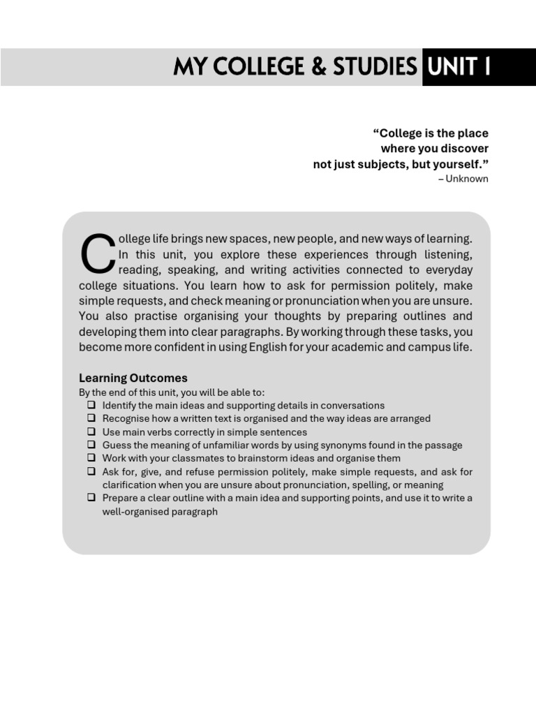College Life: Skills for Success | PDF | Essays | English Language