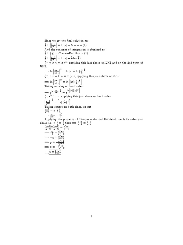 Lecture 3 (Example 1 Last Step) | PDF