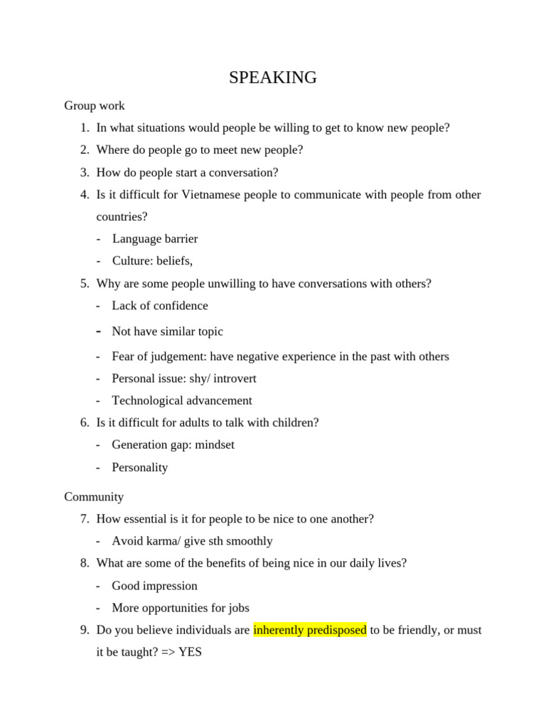 Strategies for Building Conversations and Friendships | PDF