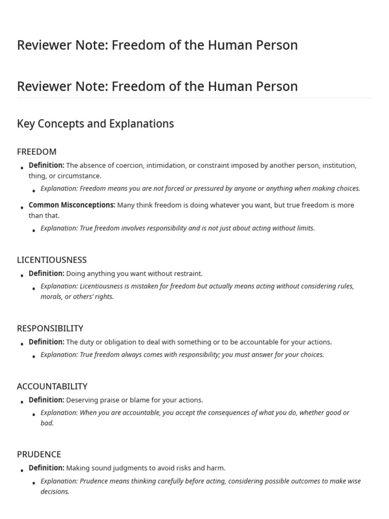 Understanding True Freedom and Responsibility | PDF | Free Will | Morality