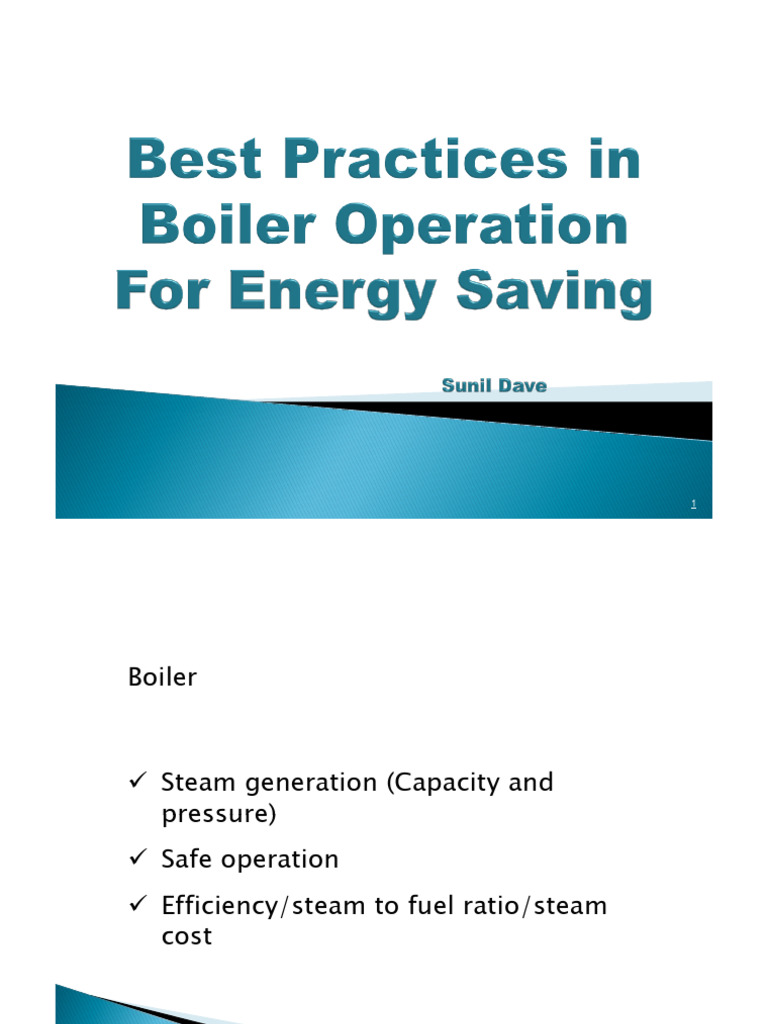 1. Boiler Operation for Energy Saving | PDF | Boiler | Steam