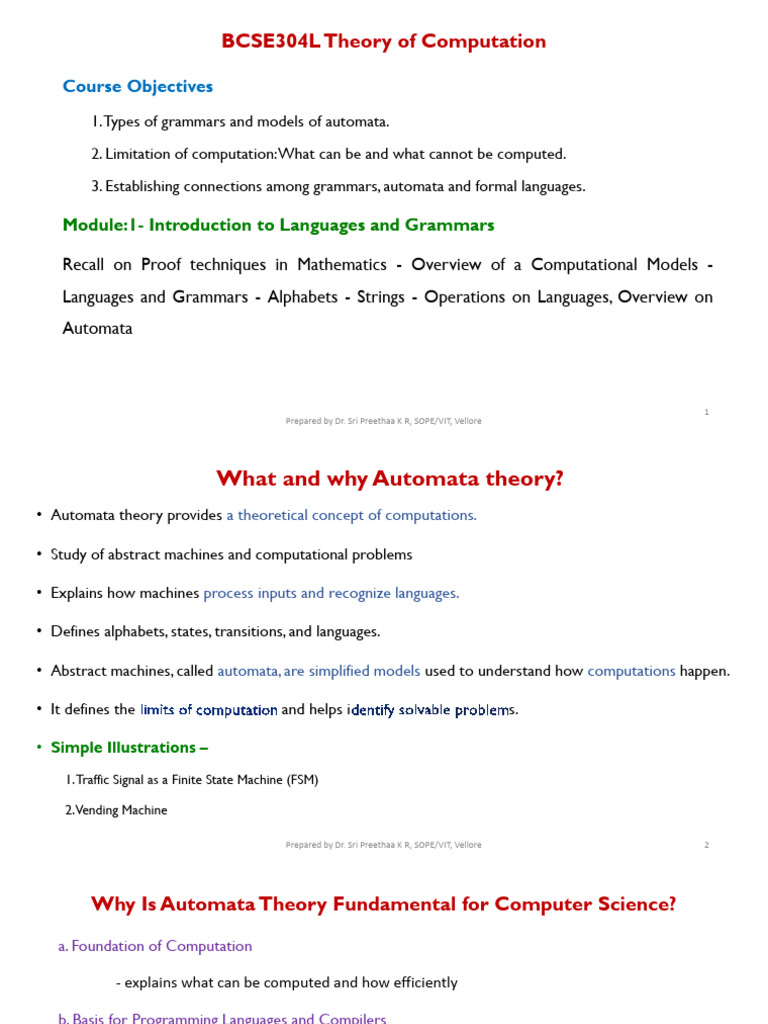Automata Theory and Computation Basics | PDF | Automata Theory ...