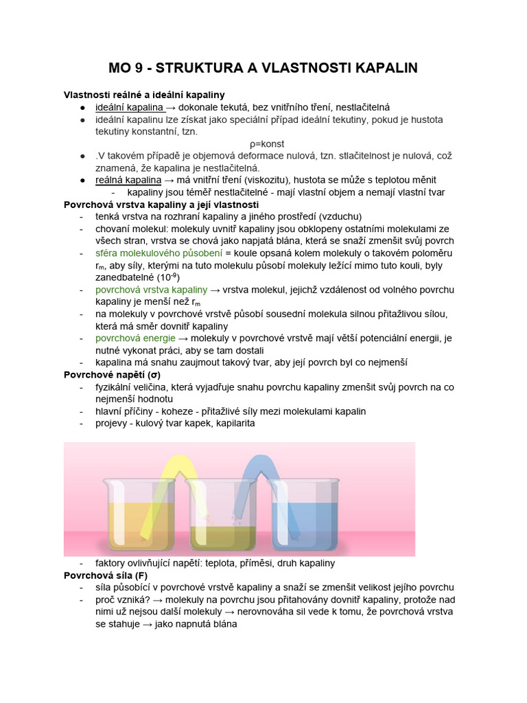 09 - Struktura A Vlastnosti Kapalin | PDF
