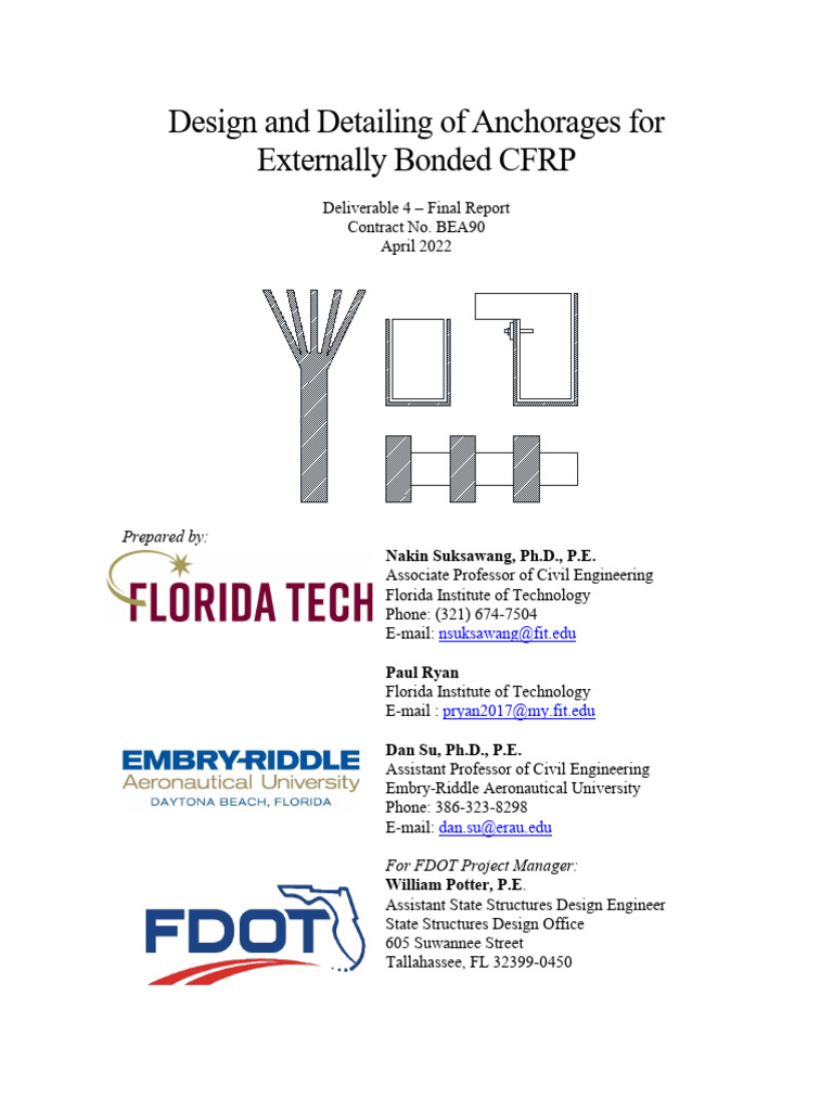 Fdot Bea90 RPT | PDF | Beam (Structure) | Fibre Reinforced Plastic