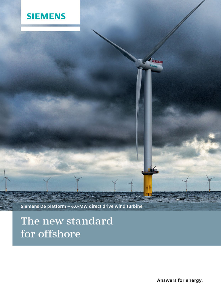 6MW Siemens d6 Offshore Brochure En | PDF | Wind Turbine | Wind Power