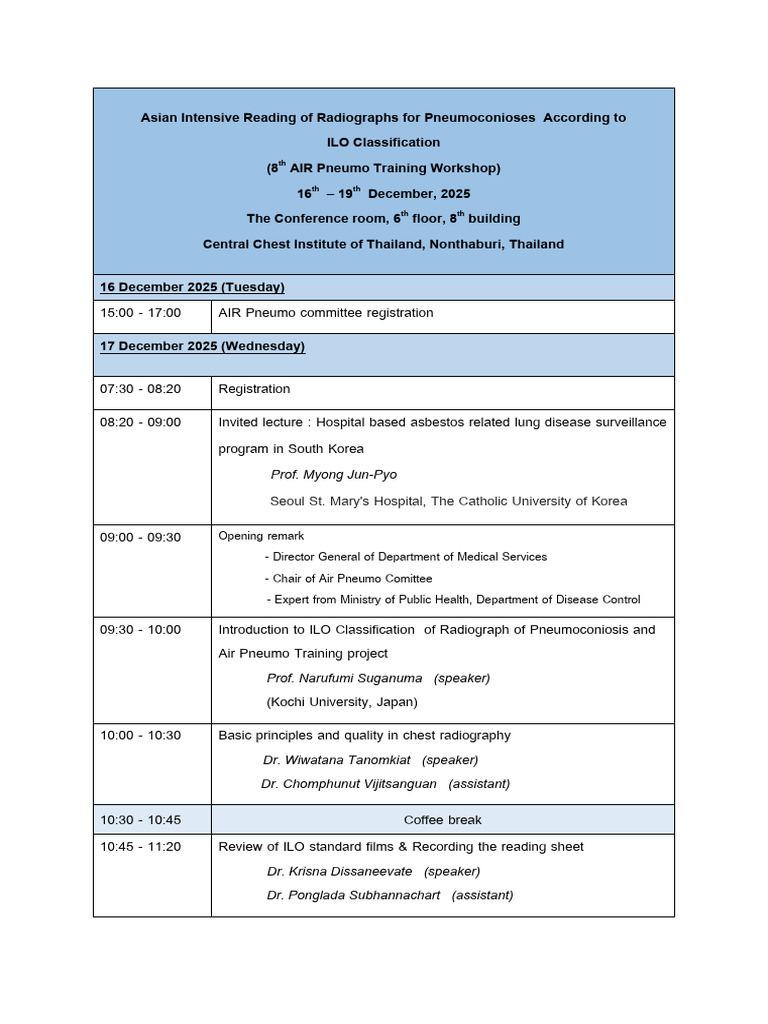 Time Table 8th AIR Pneumo 2025 - 251113 - 215523 | PDF | Respiratory ...