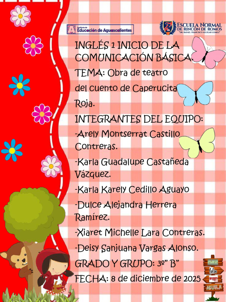Obra de Teatro de Caperucita Roja | PDF | Aprendizaje | Creatividad