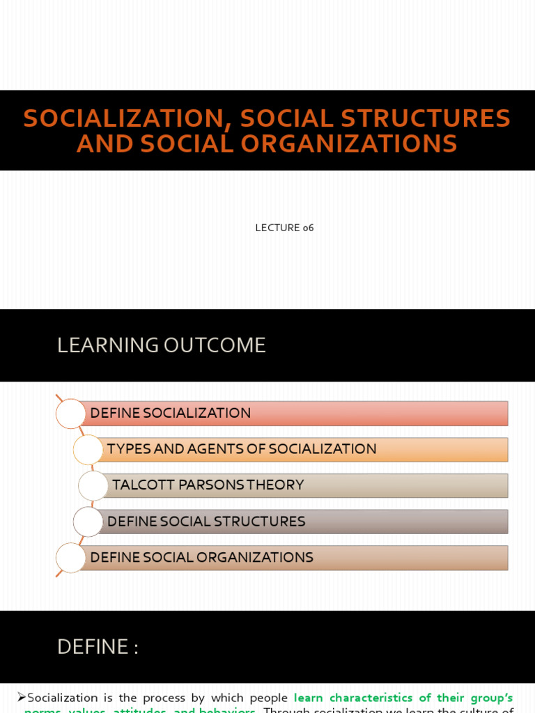 Understanding Socialization and Structures | PDF | Socialization ...