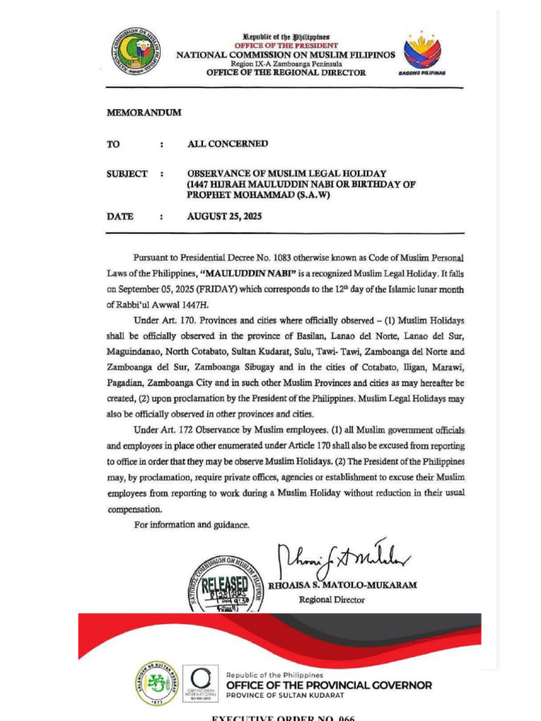 September Holiday Suspension and Training | PDF